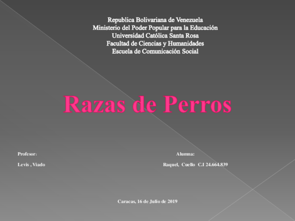 (PPT) Diapositivas razas de perros FINAL RAQUEL