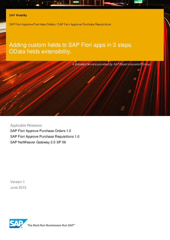 (PDF) How to Guide SAP Fiori Extensibility Adding Custom Felds in ...