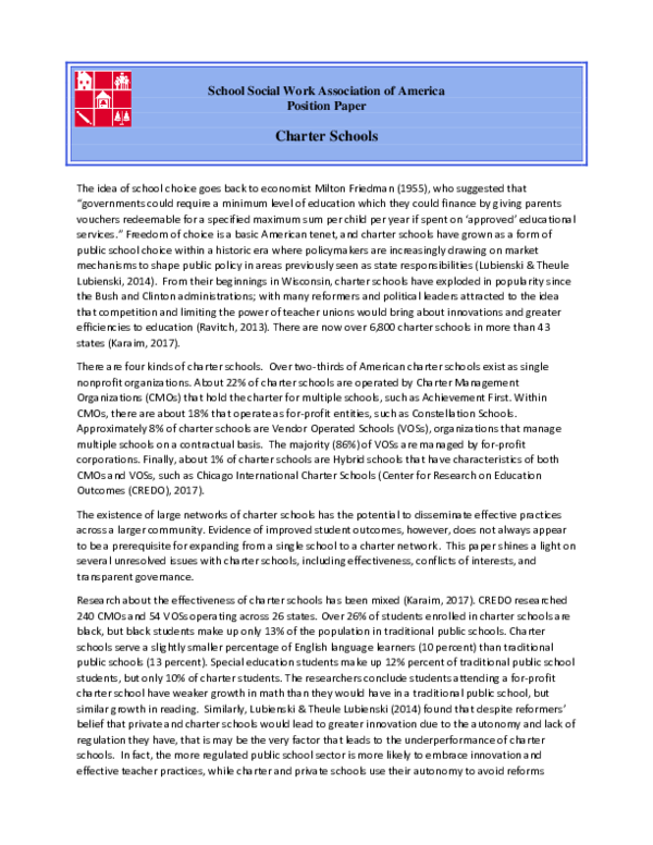 (PDF) School Social Work Association of America Position Paper Charter ...