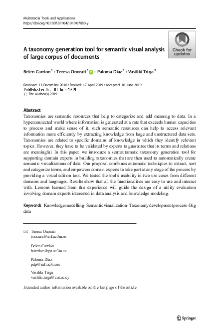 (PDF) A taxonomy generation tool for semantic visual analysis of large ...