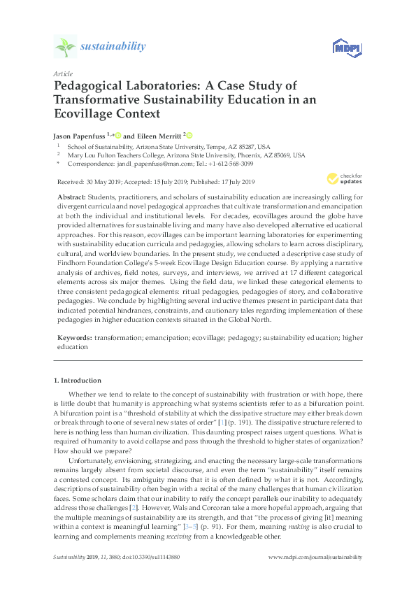 (PDF) Pedagogical Laboratories: A Case Study of Transformative ...