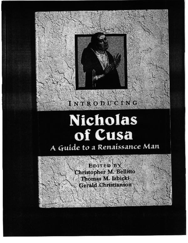 (PDF) “Nicholas of Cusa's Mathematics and Astronomy.” In Introducing ...