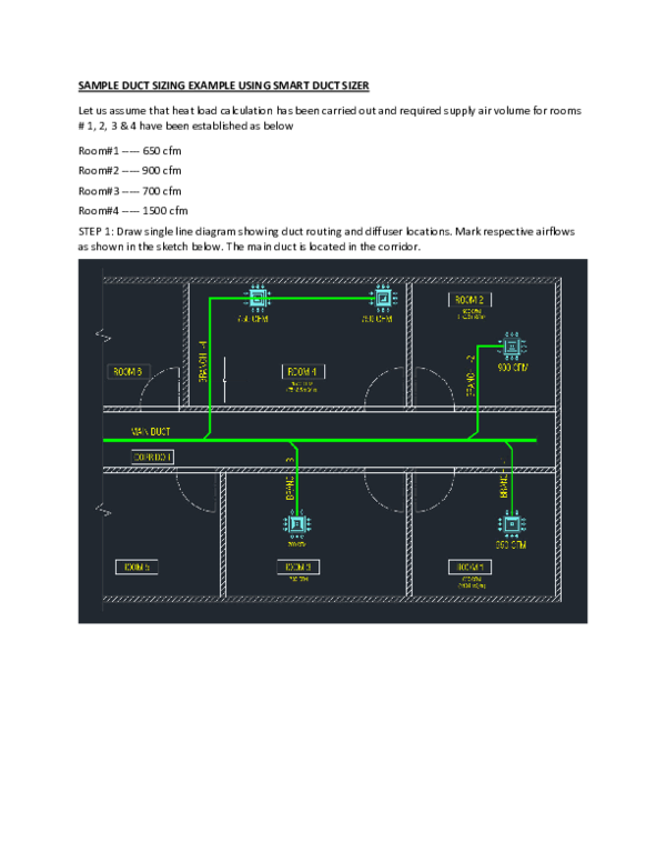 (PDF) SAMPLE DUCT SIZING EXAMPLE USING SMART DUCT SIZER
