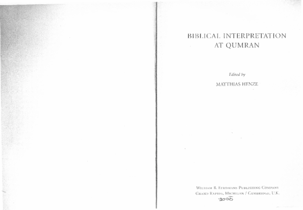 (PDF) Between Bible and Rewritten Bible