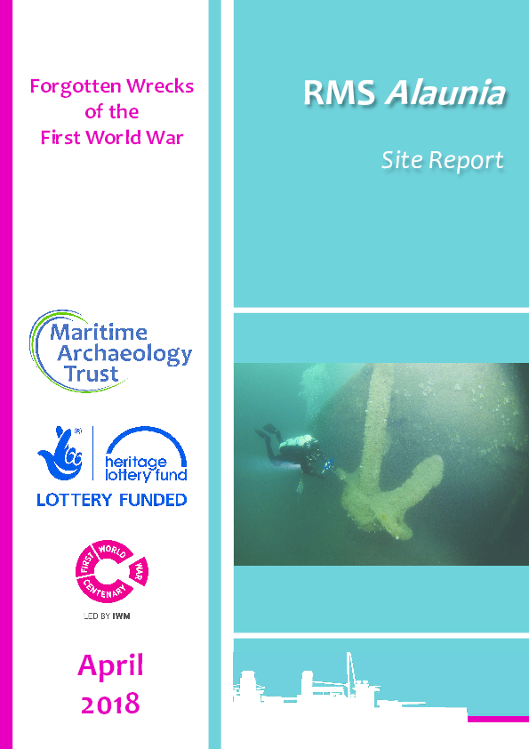 (PDF) Forgotten Wrecks of the First World War: RMS Alaunia Site Report