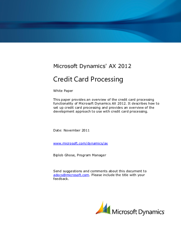 (PDF) Microsoft Dynamics ® AX 2012