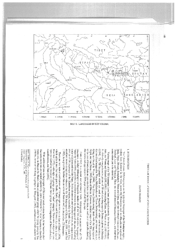 (PDF) Tibeto-Burman languages and classification
