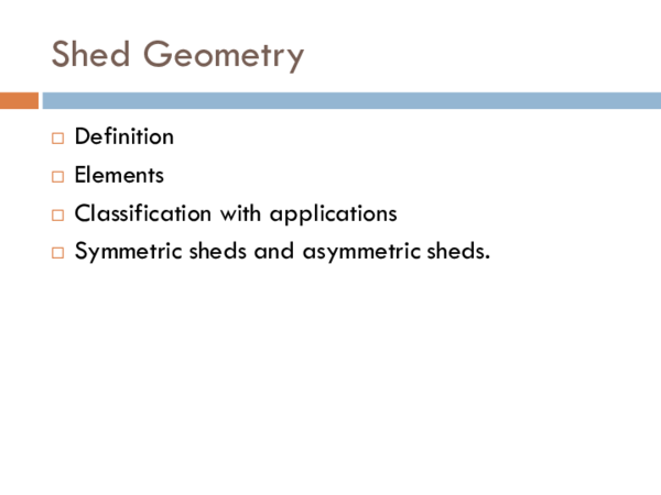 (PPT) Shed Geometry