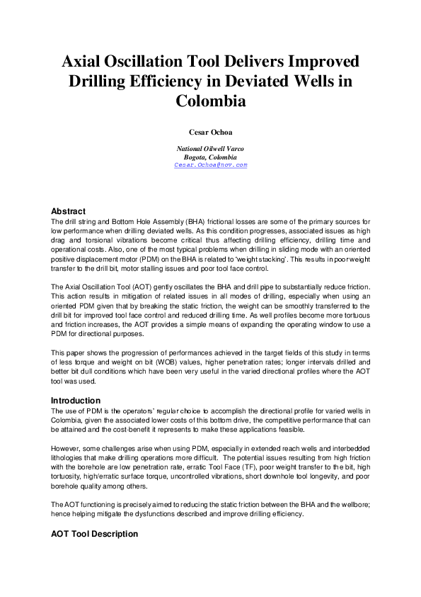 (DOC) Axial Oscillation Tool Delivers Improved Drilling Efficiency in ...