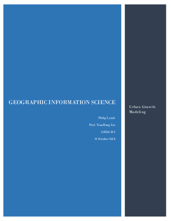 (PDF) Lynch, P. (2018). Urban Growth Modeling