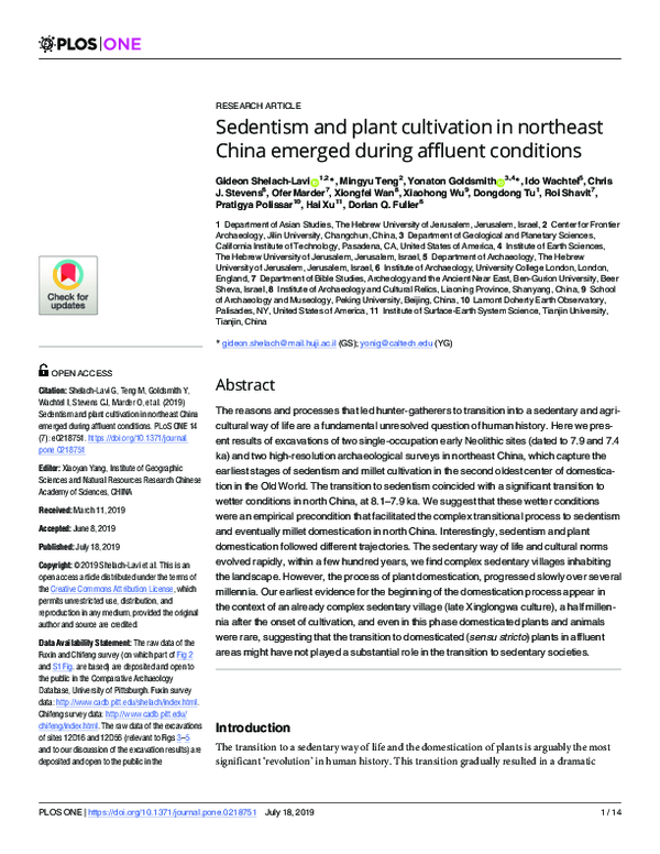 (PDF) Sedentism and plant cultivation in northeast China emerged during ...