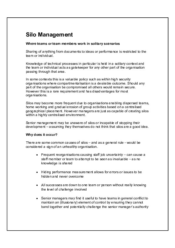 (PDF) Silo Management