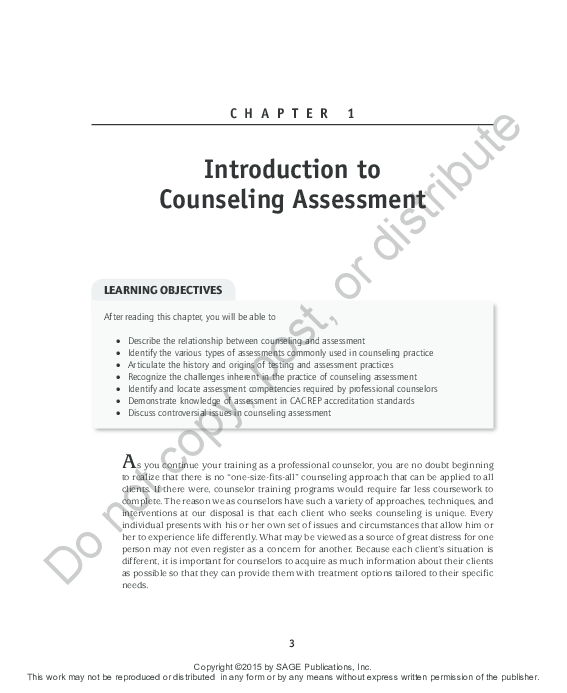 (PDF) Introduction to Counseling Assessment