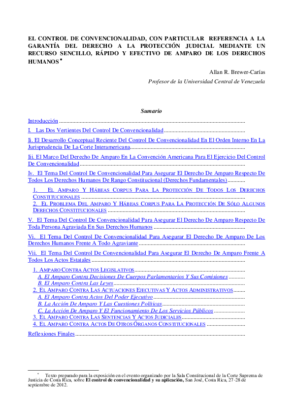 (PDF) EL CONTROL DE CONVENCIONALIDAD, CON PARTICULAR REFERENCIA A LA GARANTÍA DEL DERECHO A LA ...