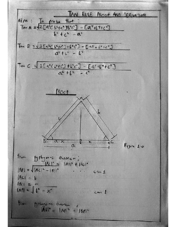 (PDF) Tan rule for triangles