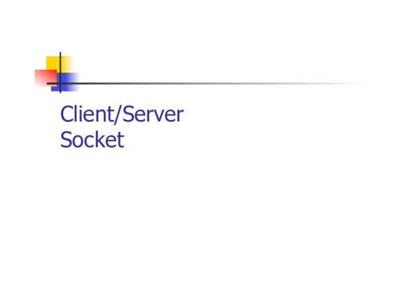 (PDF) Client/Server Socket