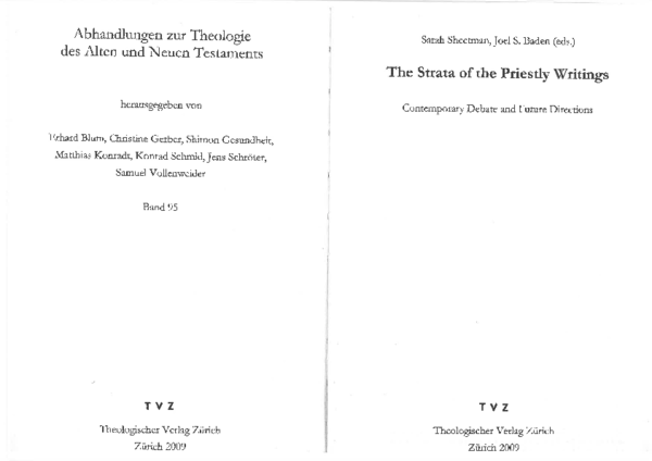 (PDF) T. Römer, “The Exodus Narrative According to the Priestly ...
