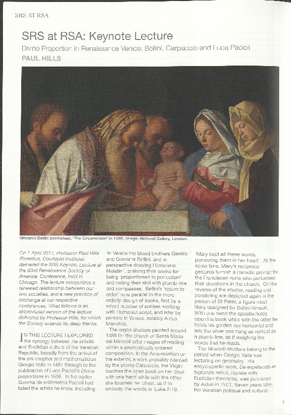 (PDF) Divine Proportion in Renaissance Venice: Bellini, Carpaccio and ...