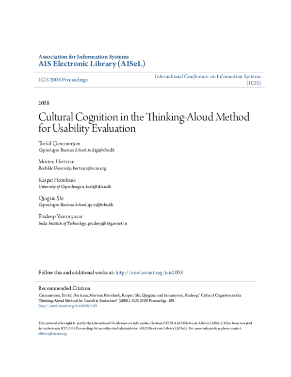 (PDF) Association for Information Systems AIS Electronic Library (AISeL ...