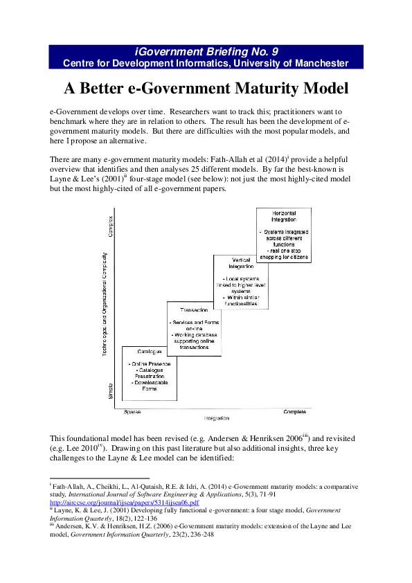 (PDF) A Better e-Government Maturity Model