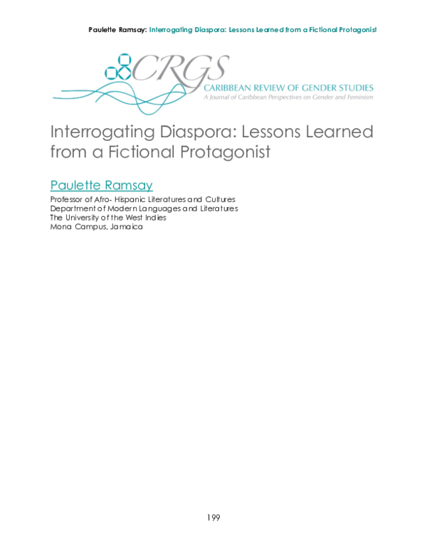 (PDF) Interrogating Diaspora: Lessons Learned from a Fictional ...