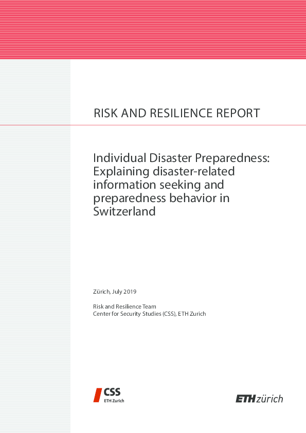 (PDF) Individual Disaster Preparedness: Explaining disaster-related ...