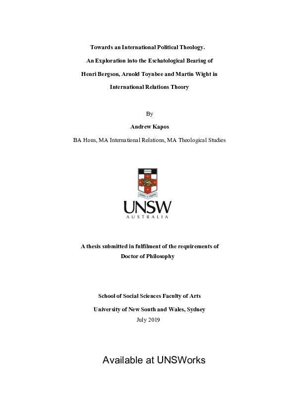 (PDF) Towards an International Political Theology. An Exploration into ...