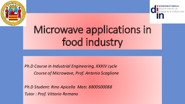 (PDF) Microwave applications in food industry