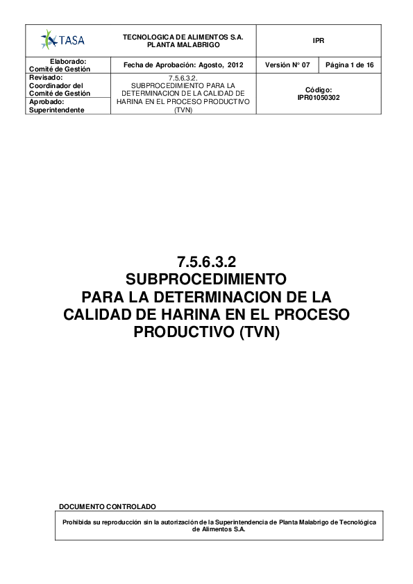 (DOC) DOCUMENTO CONTROLADO Prohibida su reproducción sin la autorización de la