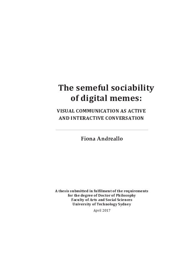(PDF) The semeful sociability of digital memes: VISUAL COMMUNICATION AS ...