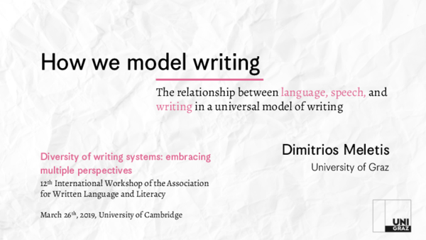 (PDF) 2019. How we model writing – The relationship between language ...