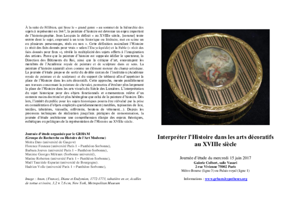 (PDF) Interpréter l'Histoire dans les arts décoratifs au XVIIIe siècle