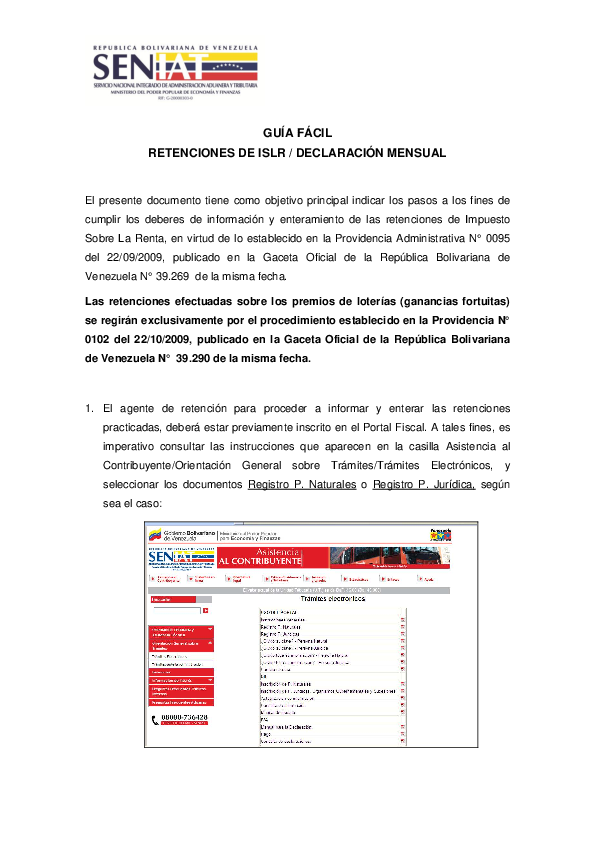 (PDF) GUÍA FÁCIL RETENCIONES DE ISLR / DECLARACIÓN MENSUAL