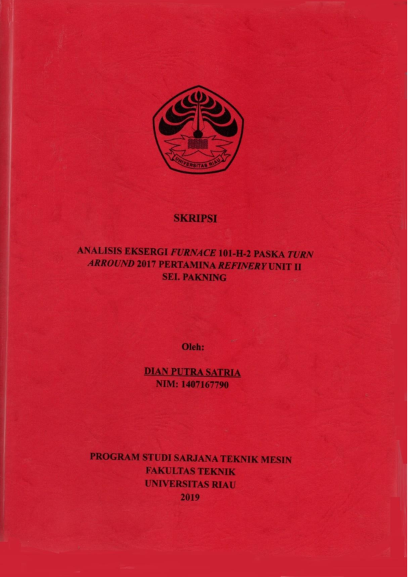 (PDF) ANALISIS EKSERGI FURNACE 101-H-2 PASKA TURN ARROUND 2017 ...