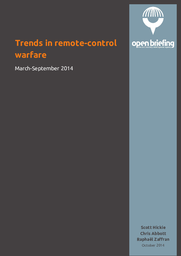 (PDF) Trends in remote-control warfare: March – September 2014
