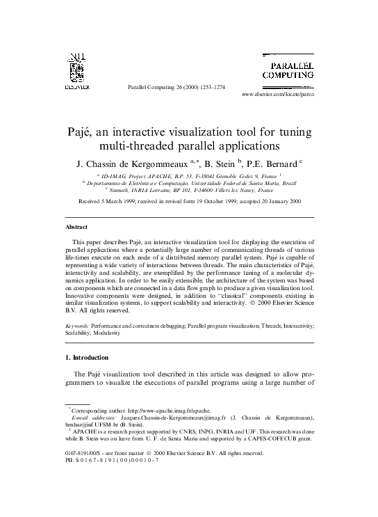 (PDF) Paj e, an interactive visualization tool for tuning multi-threaded parallel applications