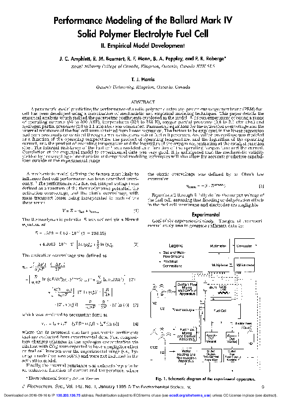 (PDF) Performance Modeling of the Ballard Mark IV Solid Polymer ...