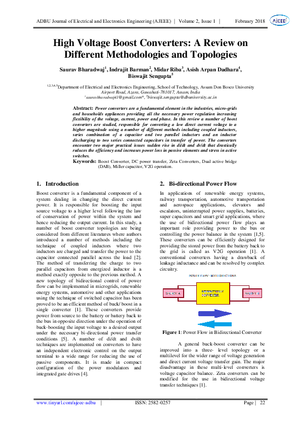(PDF) High Voltage Boost Converters: A Review on Different ...