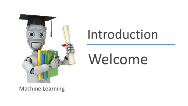 (PDF) Introduction Welcome Machine Learning