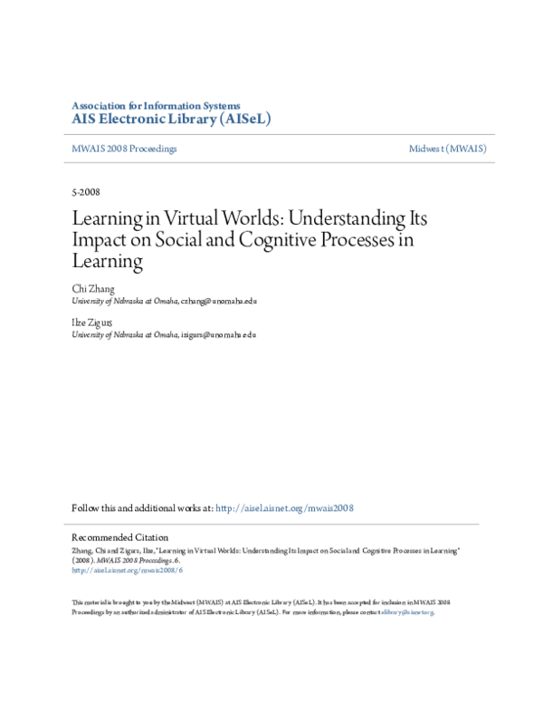 (PDF) Association for Information Systems AIS Electronic Library (AISeL ...