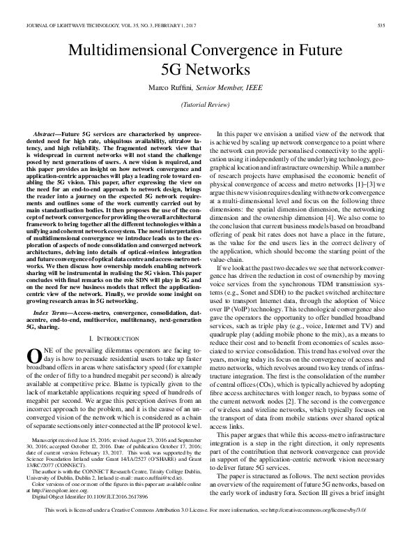 (PDF) Multidimensional Convergence in Future 5G Networks