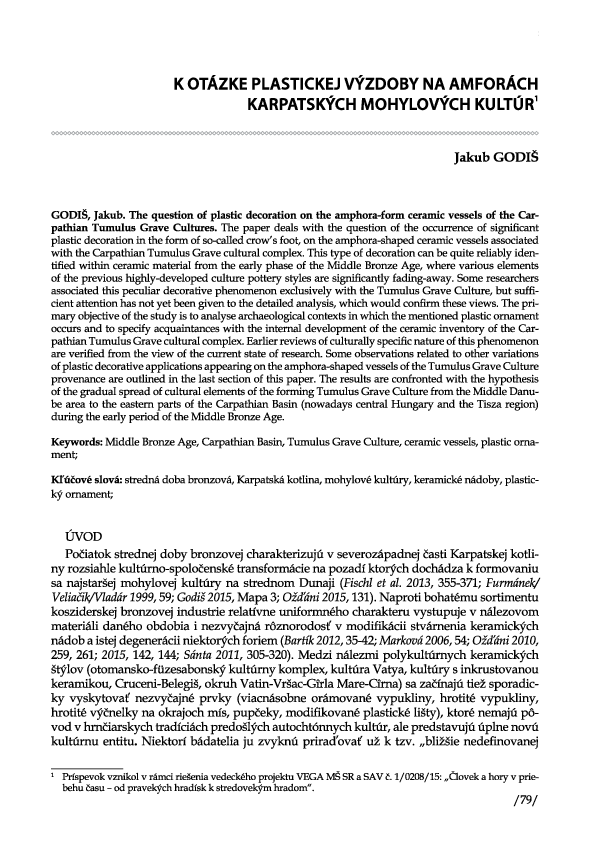 (PDF) K otázke plastickej výzdoby na amforách karpatských mohylových ...