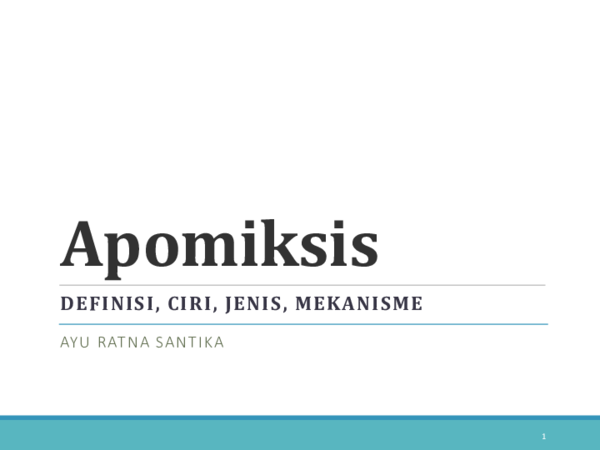 (PPT) Apomiksis