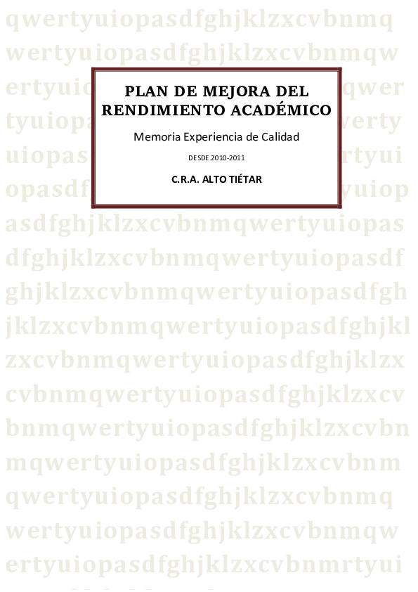 (PDF) PLAN DE MEJORA DEL RENDIMIENTO ACADEMICO