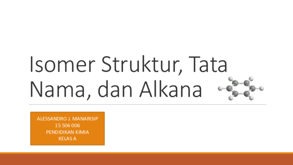 (PPT) Isomer Struktur, Tata Nama, dan Alkana