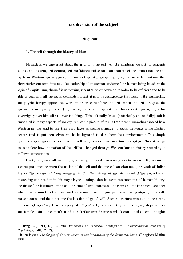 (PDF) The subversion of the subject