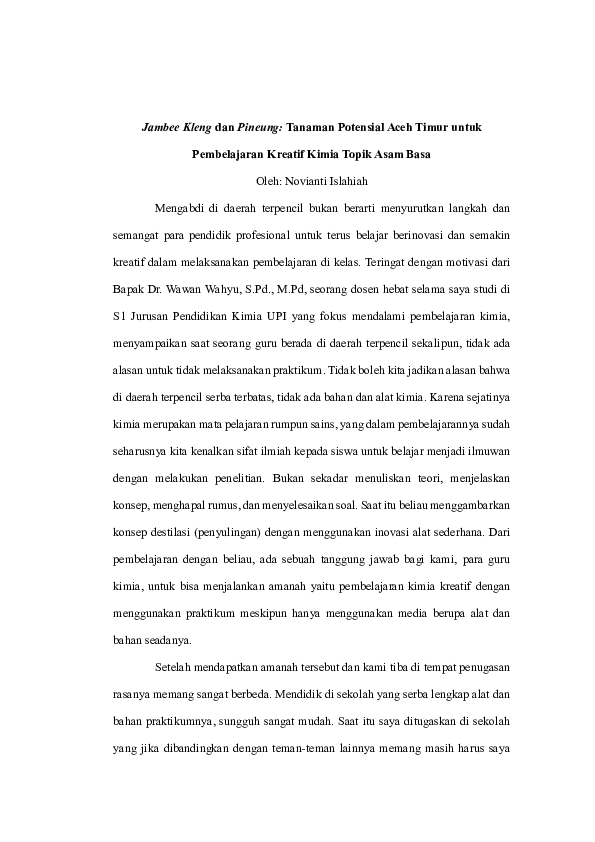 (PDF) Jambee Kleng dan Pineung: Tanaman Potensial Aceh Timur untuk