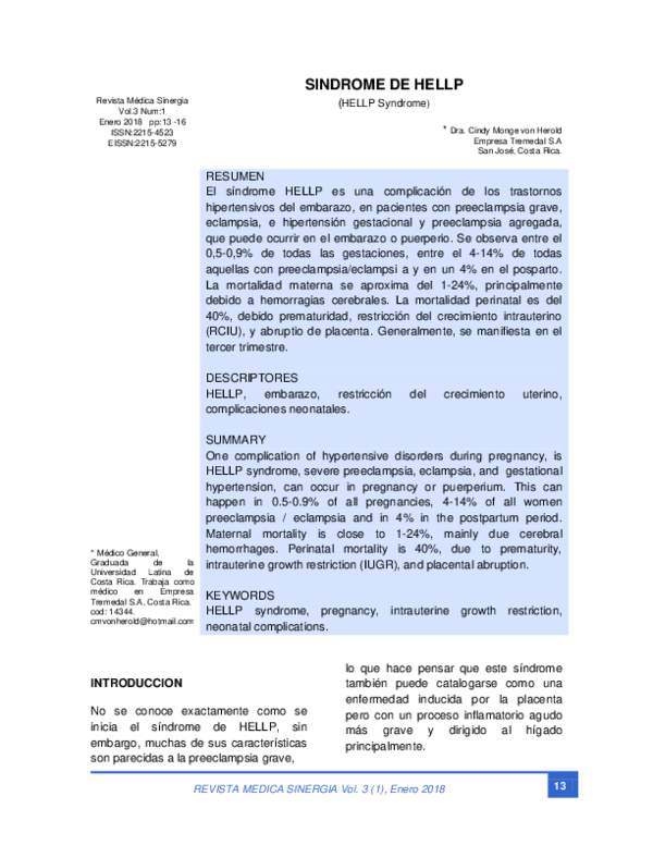 (PDF) SINDROME DE HELLP