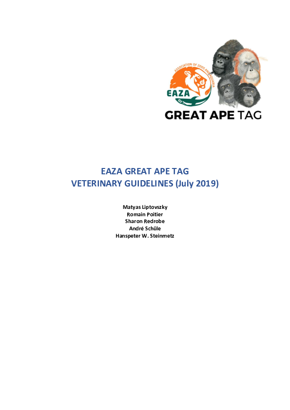 (PDF) EAZA GREAT APE TAG VETERINARY GUIDELINES (July 2019) Veterinary ...