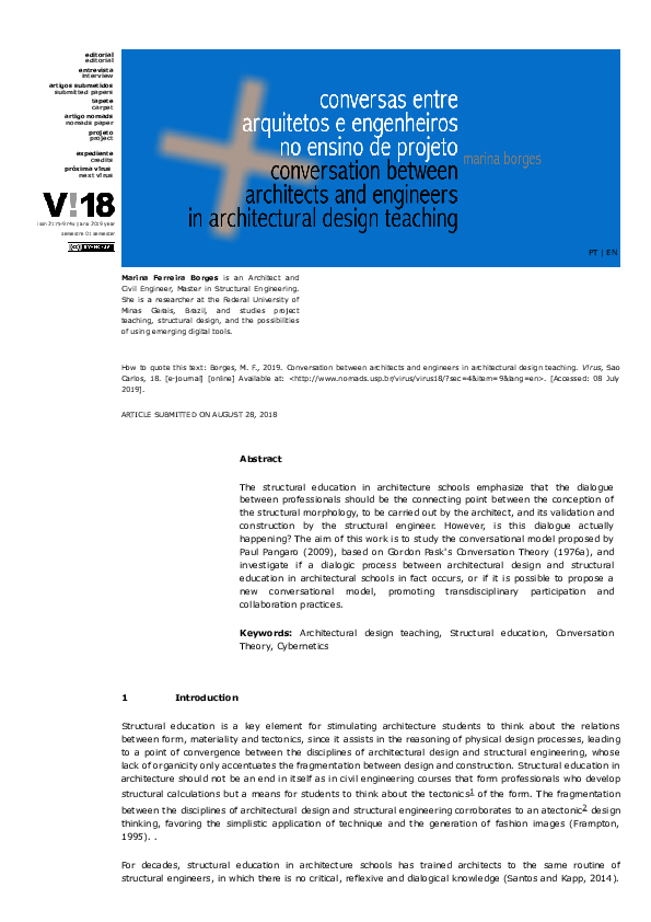 (PDF) Conversations between architects and engineers